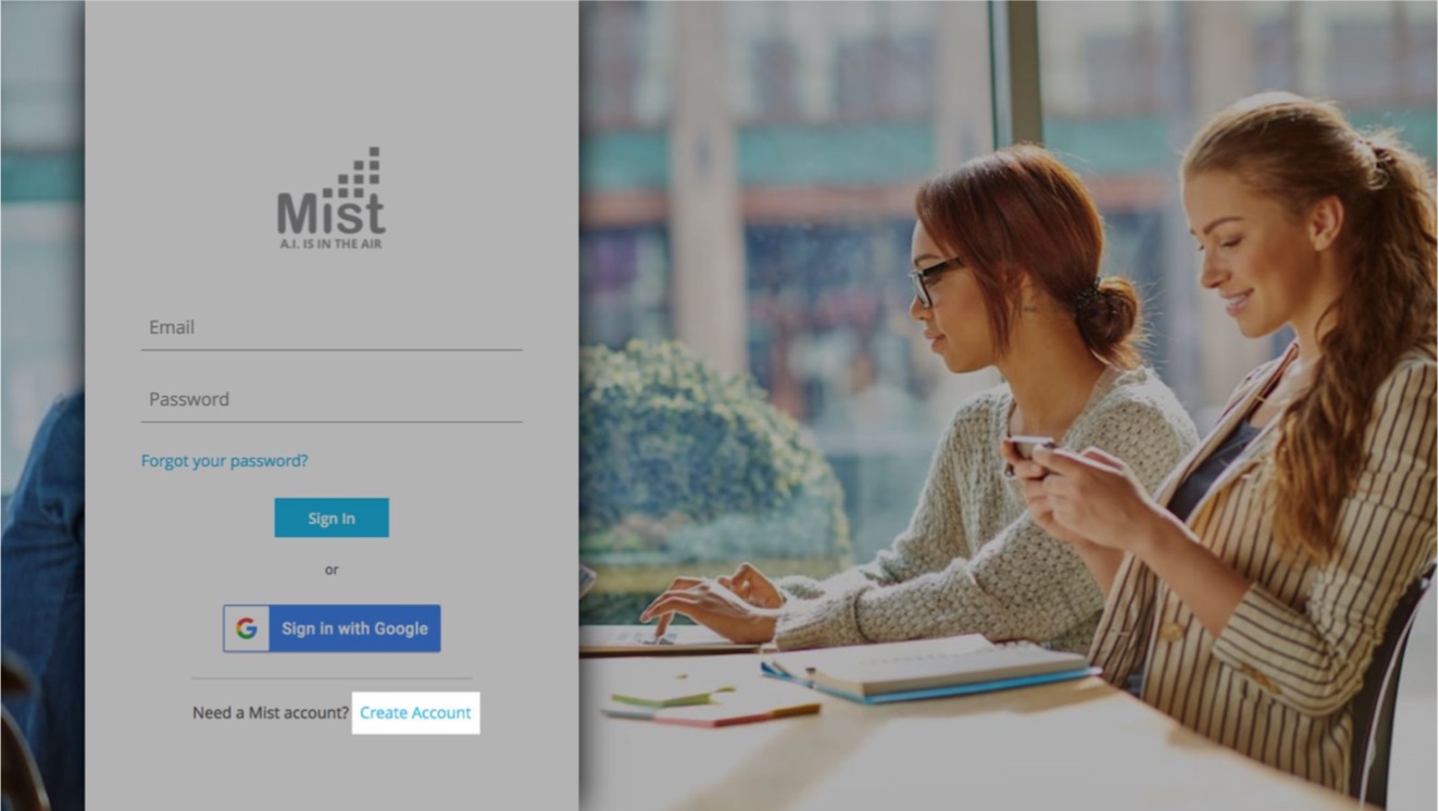 Create Mist Account Mist REST API Class